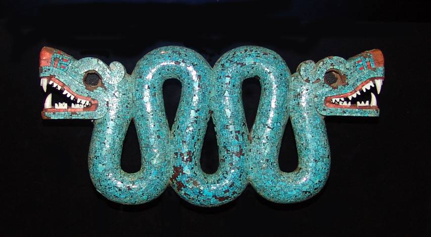 Mosaico de Turquesas. Serpiente Bicéfala Azteca-Mixteca. Museo ...